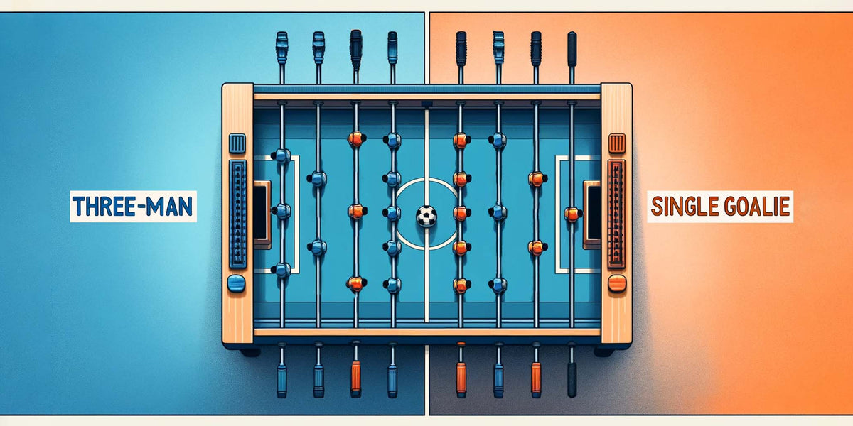 Three-Man vs. Single Goalie Foosball Tables — Mancave Empire